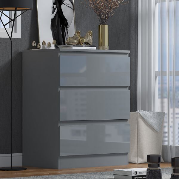 Grey bedroom drawers store